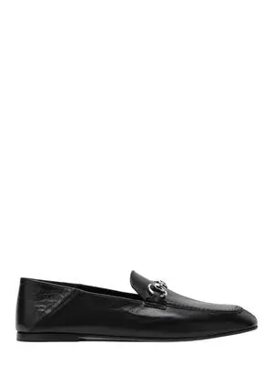 Gucci Jordaan Smooth Leather Loafers With Gold-tone Horsebit Detail - Black
