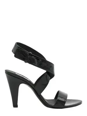 ALAIA Alaïa Patent Leather Strappy High Heel Sandals - Black