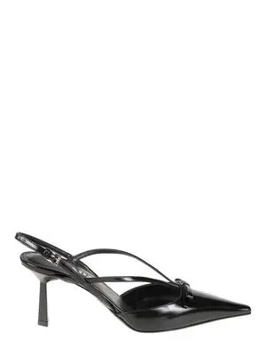 Prada Slingback Pumps With Bow Detail - Black