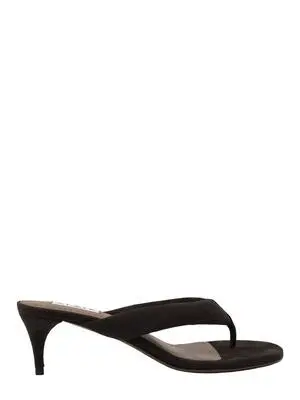 ALAIA Alaia Suede Thong Mule Sandals - Brown