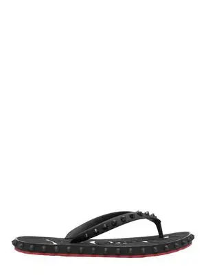 CHRISTIAN LOUBOUTIN Studded Flip Flops - Black