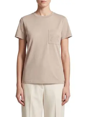 Max Mara Max Mara Monogram Pocket T-Shirt Gray