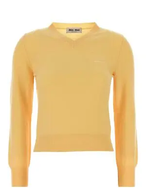 Miu Miu V-neck Sweater - Cream