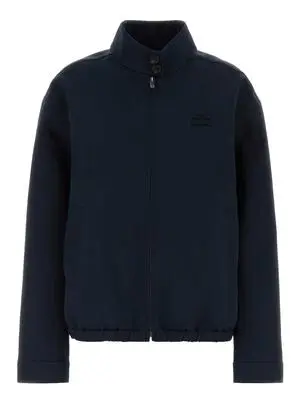 Miu Miu Zip-up Jacket With Stand Collar - Blue