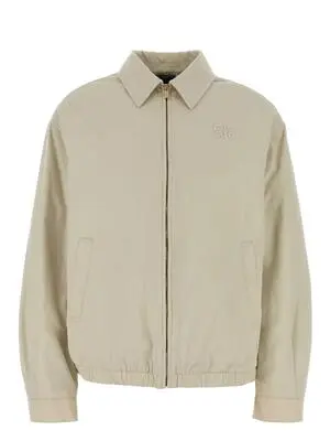 Miu Miu Zip-up Jacket With Classic Collar - Cream