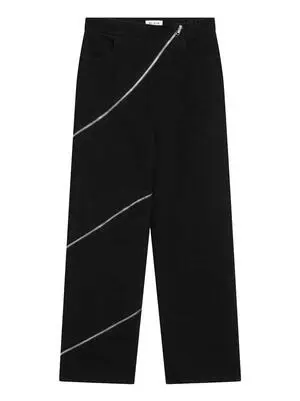 ALAIA Alaia Spiral Zip Denim Jeans - Black