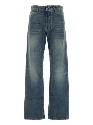 Miu Miu High Rise Wide Leg Jeans - Blue