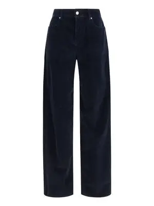 Max Mara Wide Leg Corduroy Trousers - Blue