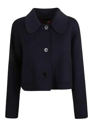 Max Mara MAX MARA STUDIO Virgin Wool Blend Jacket Blue