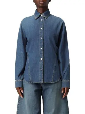 ALAIA Alaia Long Sleeve Denim Shirt - Blue