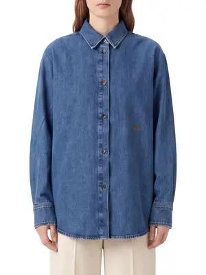Loewe LOEWE Button-Up Denim Shirt Blue