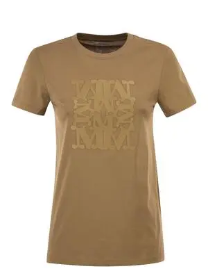 Max Mara Max Mara Monogram Appliqué Cotton T-Shirt Multicolor