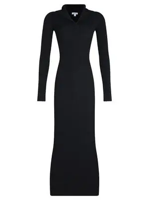 ALAIA Alaia Ribbed Maxi Dress - Black