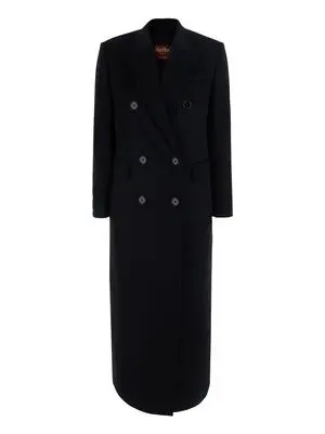 Max Mara Double Breasted Long Coat - Black