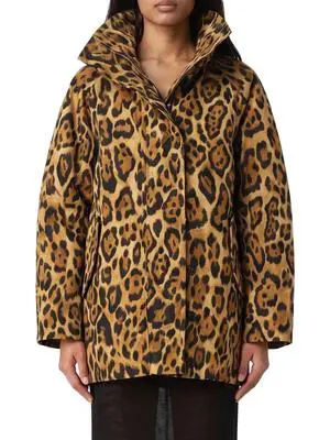 ALAIA Alaïa Safari-style Short Coat In Animal Print Twill - Black