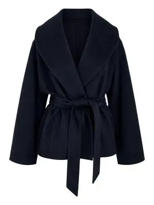 Max Mara Max Mara Studio Belted Coat Blue