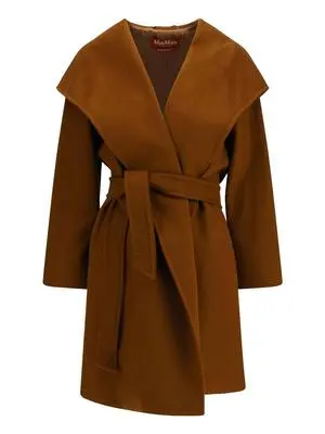 Max Mara Belted Wool Coat - Brown