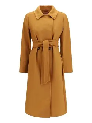 Max Mara Belted Wool Coat - Multicolor