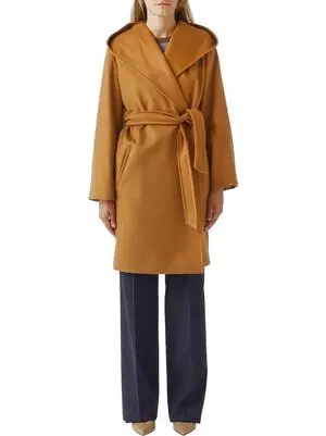 Max Mara Belted Wool Coat - Multicolor