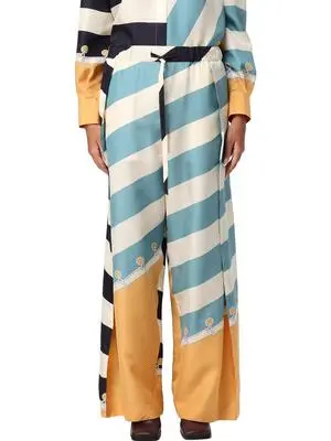 Loewe Silk Wide Leg Pants - Multicolor