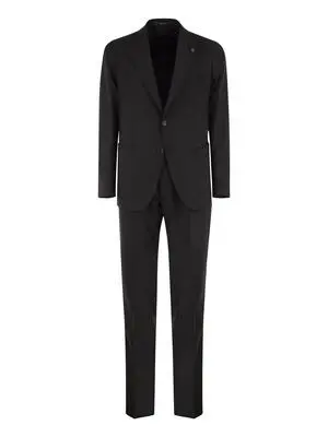 TAGLIATORE Tagliatore Men Single-Breasted Virgin Wool Suit