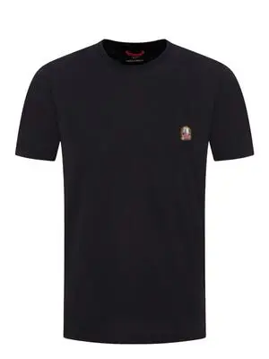 PARAJUMPERS Cotton T-shirt With Logo Patch - Black