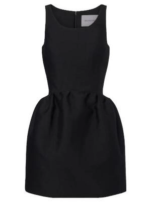 Balenciaga Wool And Silk-blend Sleeveless Minidress - Black