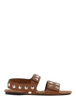 Khaite Boden Sandals With Rivet Detailing - Brown