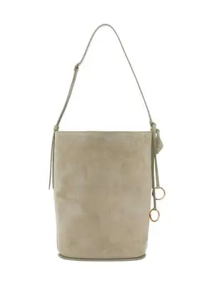 ALAIA Alaia Suede Bucket Bag - Cream