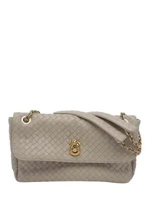 Bottega Veneta Bottega Veneta Madison Shoulder Bag In Intrecciato Leather Cream