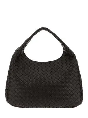 Bottega Veneta Campana Intrecciato Lambskin Hobo Bag - Brown