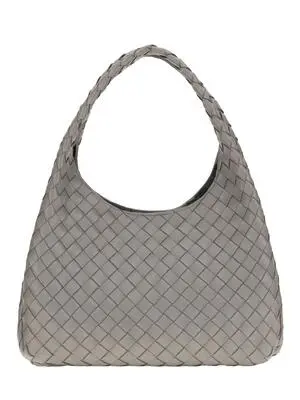 Bottega Veneta Medium Campana Shoulder Bag - Gray