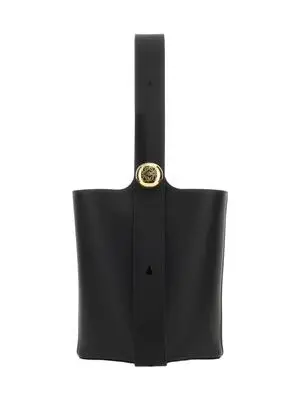 Loewe LOEWE Pebble Calf Leather Handbag With Adjustable Handle Black