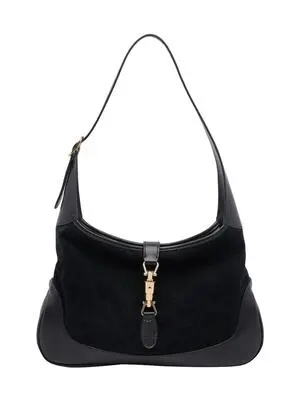 Gucci Jackie 1961 Medium Grained Leather Shoulder Bag - Black