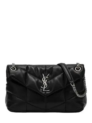 Saint Laurent SAINT LAURENT Puffer Bag In Chevron Quilted Nappa Leather Black
