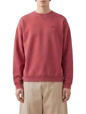 Loewe LOEWE Embroidered Anagram Crewneck Jumper Red