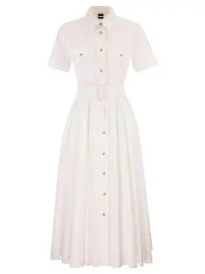 FAY Fay Stretch Cotton Poplin Shirt Dress