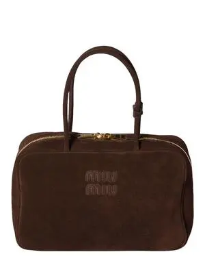 Miu Miu Beau Suede Handbag - Brown