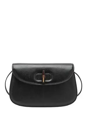 Gucci Gucci Bamboo Small Goat Leather Shoulder Bag Black