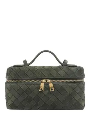 Bottega Veneta Intrecciato Suede Mini Bag - Green