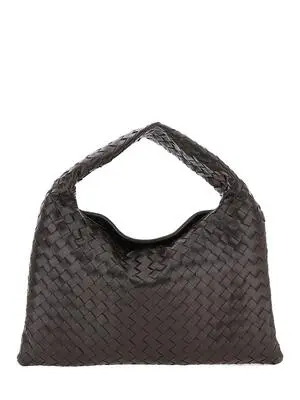 Bottega Veneta Bottega Veneta Hop Intrecciato Shoulder Bag With Woven Handle Brown