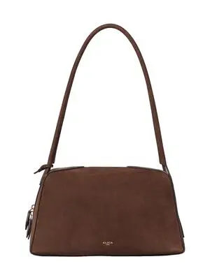 ALAIA Alaia Le Bouledogue Nubuck Shoulder Bag - Brown