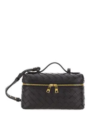 Bottega Veneta Big Bang Mini Intrecciato Linen Bag - Brown