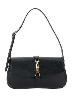 Gucci Jackie Mini Leather Shoulder Bag With Removable Strap - Black
