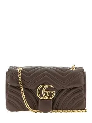 Gucci Gg Marmont Matelassé Nappa Leather Shoulder Bag - Brown