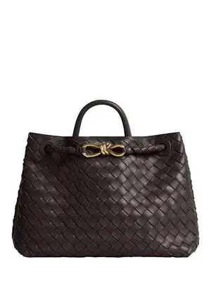 Bottega Veneta Bottega Veneta Andiamo Handbag In Intrecciato Lambskin Leather Brown