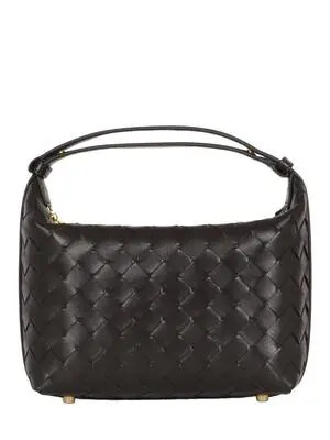 Bottega Veneta Wallace Mini Woven Calfskin Handbag - Brown