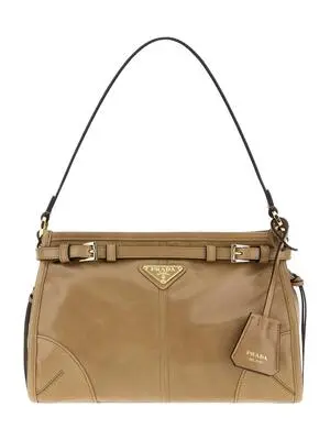 Prada Prada Calf Leather Handbag Brown
