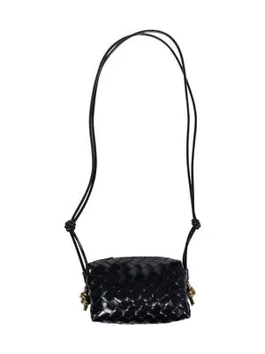 Bottega Veneta Loop Woven Leather Bag - Black