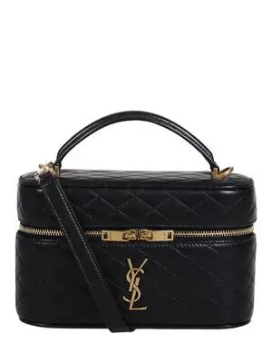Saint Laurent Quilted Lambskin Vanity Case - Black